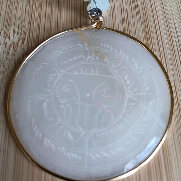 Jewelry | Vintage Mexican Aztec Design Hand Carved Sun God On Natural ...